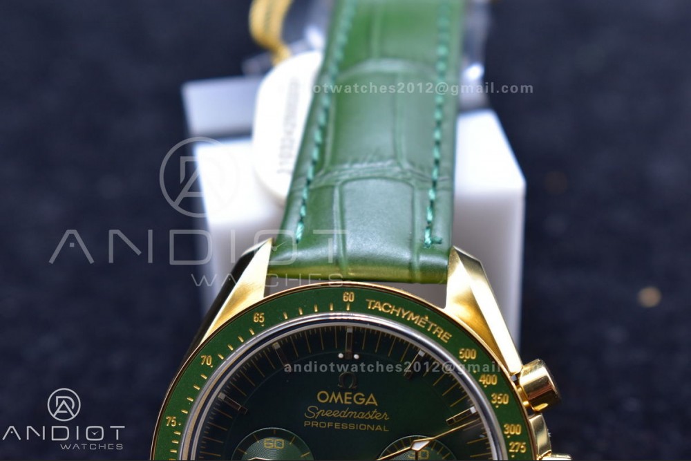 Speedmaster Moonwatch in Moonshine Gold YG RMF Best Edition Green Dial ...