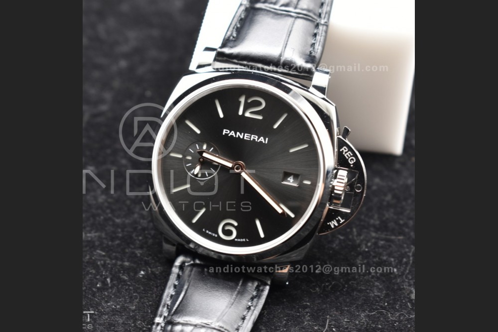 PAM1250 Luminor Due 42mm VSF Best Edition Gray Dial on Black Leather ...