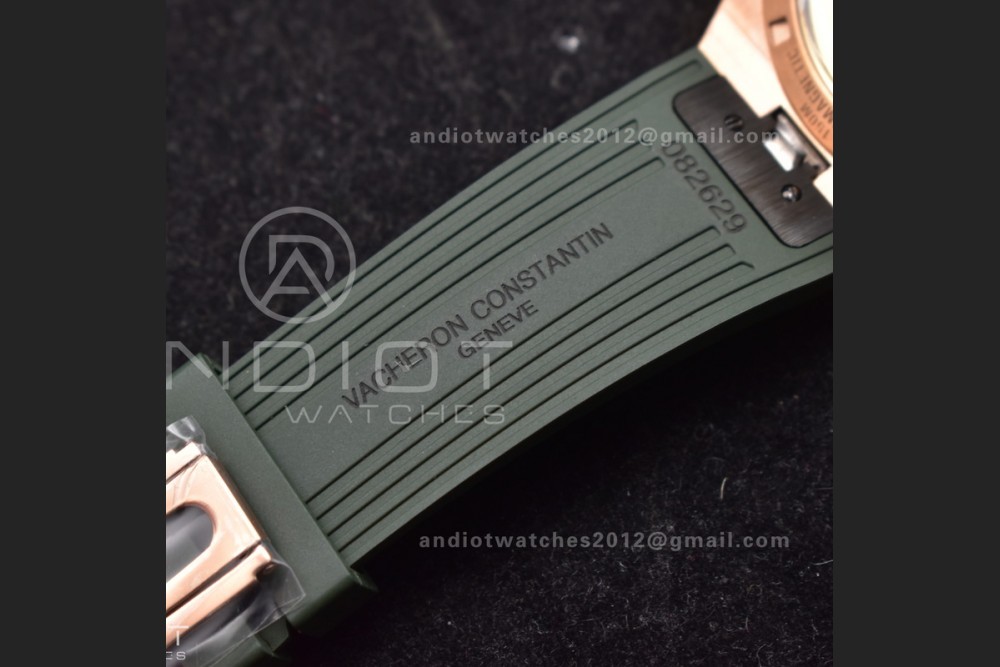 Overseas 4500V RG 8F 1:1 Best Edition Green Dial on Green Rubber Strap ...
