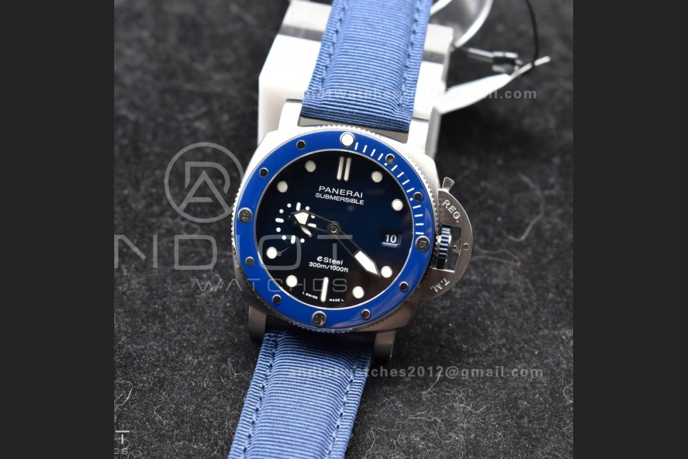PAM1289 VSF 1:1 Best Edition Blue Dial on Blue Nylon Strap P900