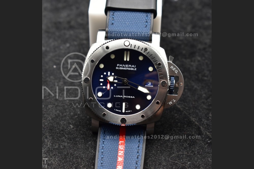 PAM1391 Luna Rossa Submersible VSF 1:1 Best Edition on Blue Fabric ...