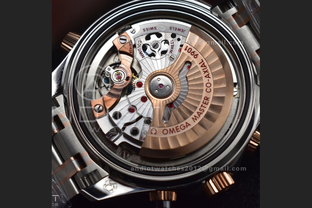 Seamaster 300m Chrono SS/RG OMF 1:1 Best Edition Black Dial on SS Strap ...
