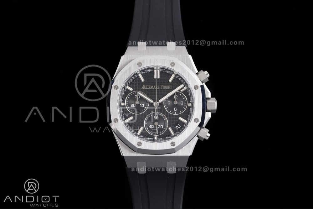 Royal Oak Chrono 26240 SS DDF 1:1 Best Edition Black Dial on Rubber ...