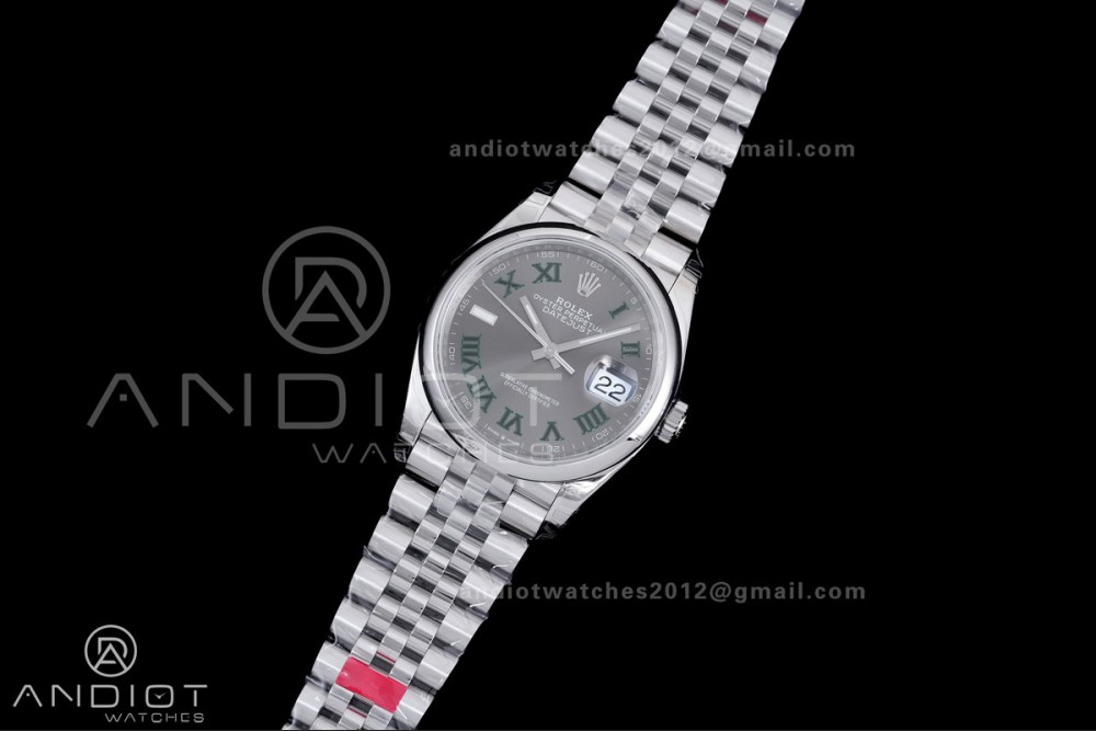DateJust 36 SS 126200 VSF 1:1 Best Edition 904L Steel Gray Green Roman ...